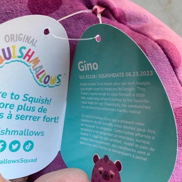 Squishmallows | Toys | Squishmallows 1 Gino The Hyena Rare Tag | Poshmark